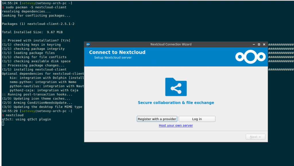 Nextcloud Installing Server On Debian Behind Nginx With Php Fpm And Client On Arch Linux