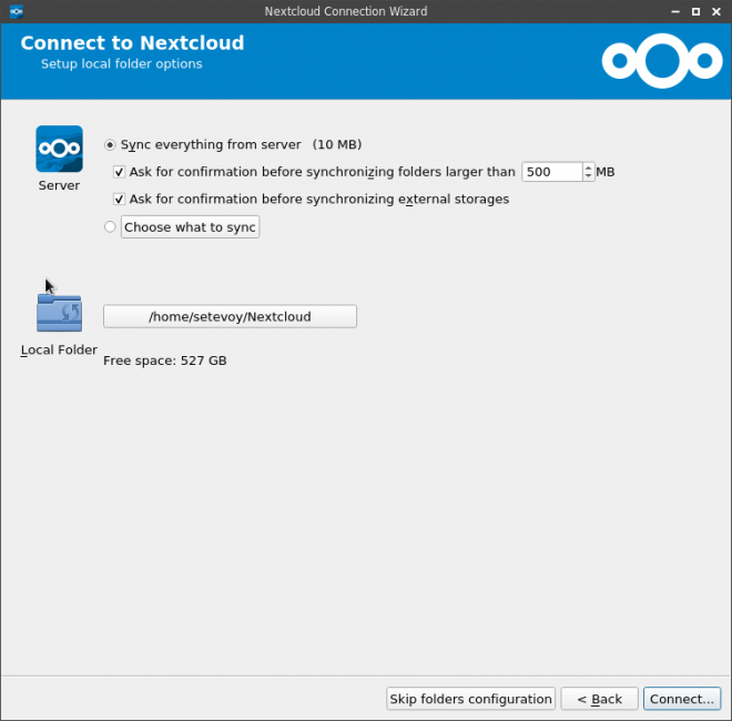 NextCloud: installing server on Debian behind NGINX with PHP-FPM and client on Arch Linux