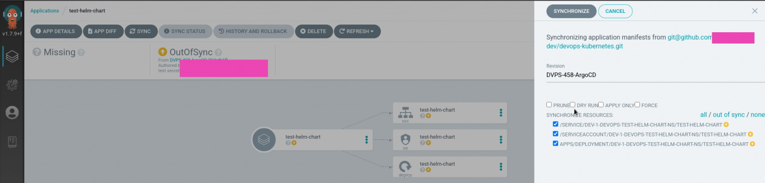 ArgoCD: a Helm chart deployment, and working with Helm Secrets via AWS KMS