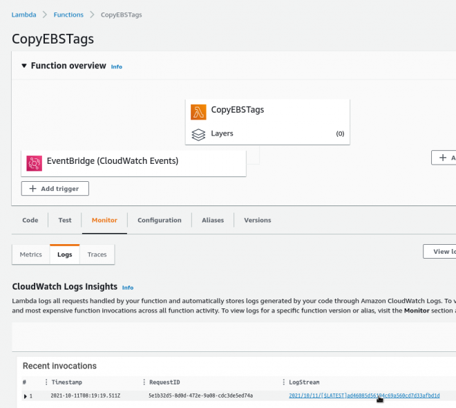AWS: Lambda – copy EC2 tags to its EBS, part 2 – create a Lambda function