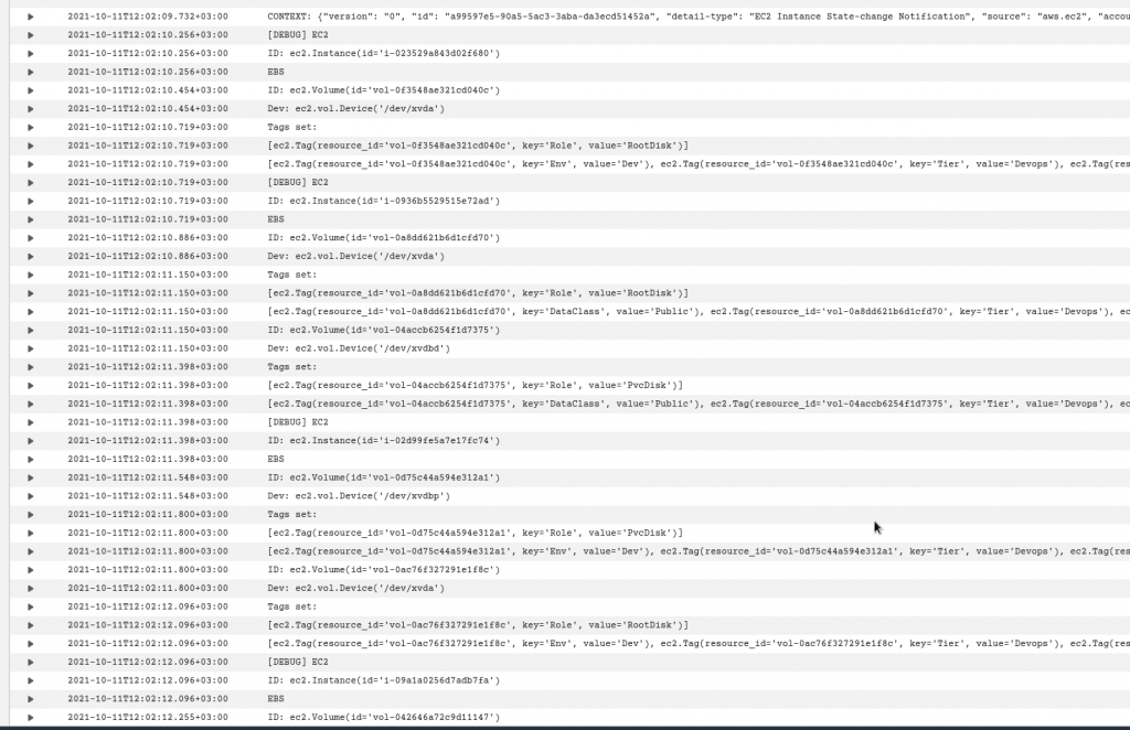 AWS: Lambda – copy EC2 tags to its EBS, part 2 – create a Lambda function