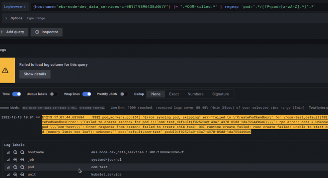 Grafana Loki: alerts from the Loki Ruler and labels from logs