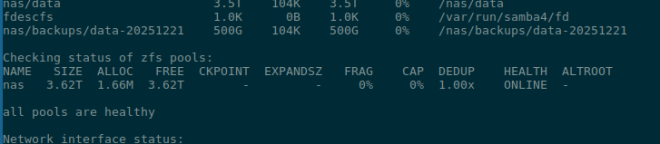 FreeBSD: Home NAS, part 5 – ZFS pool, datasets, snapshots та моніторинг